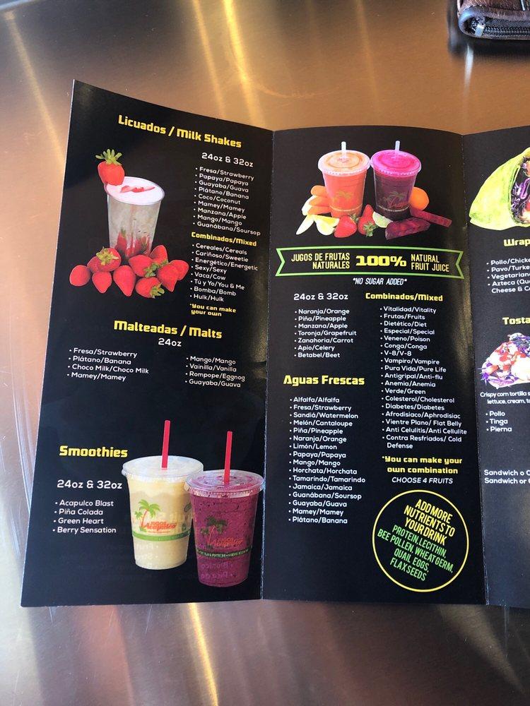 Carta del pub y bar Jugos Acapulco, Anaheim