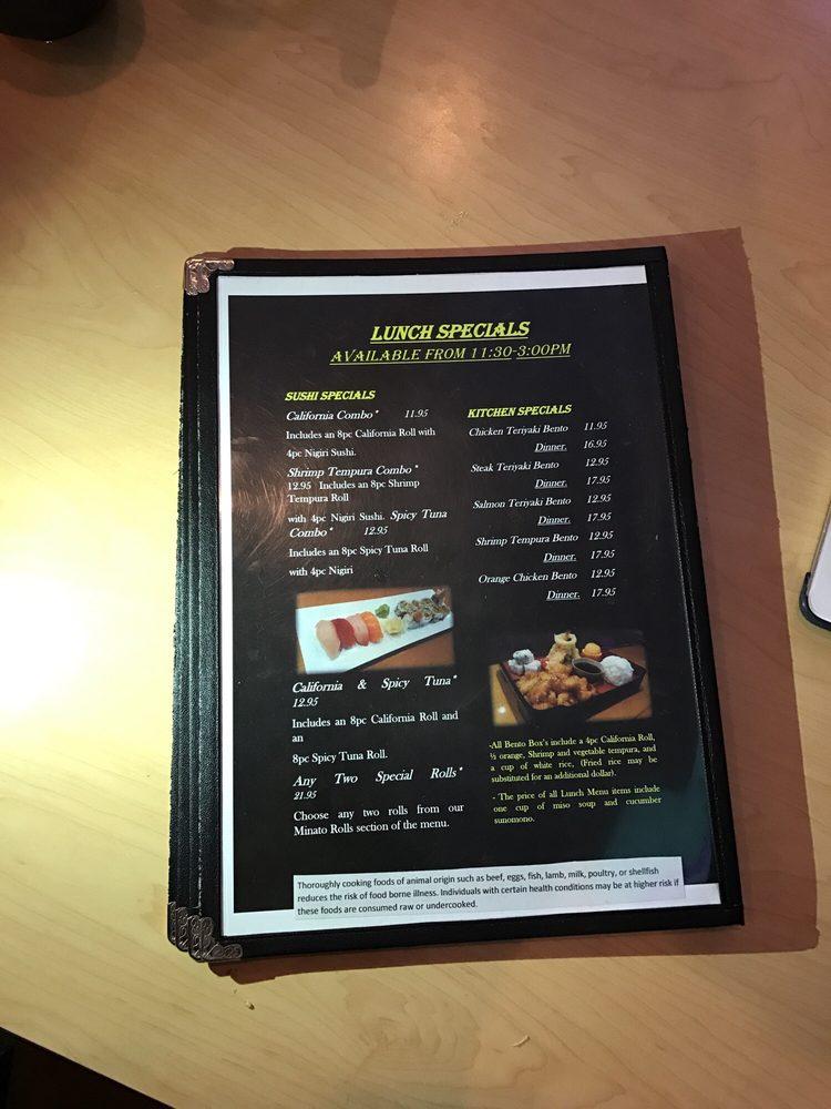 Menu at Minato Japanese & Korean Restaurant, Laughlin