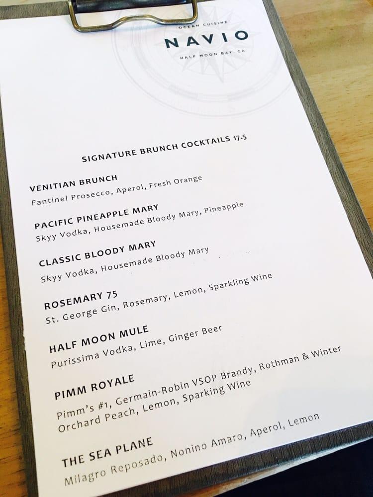 Menu at Navio restaurant, Half Moon Bay