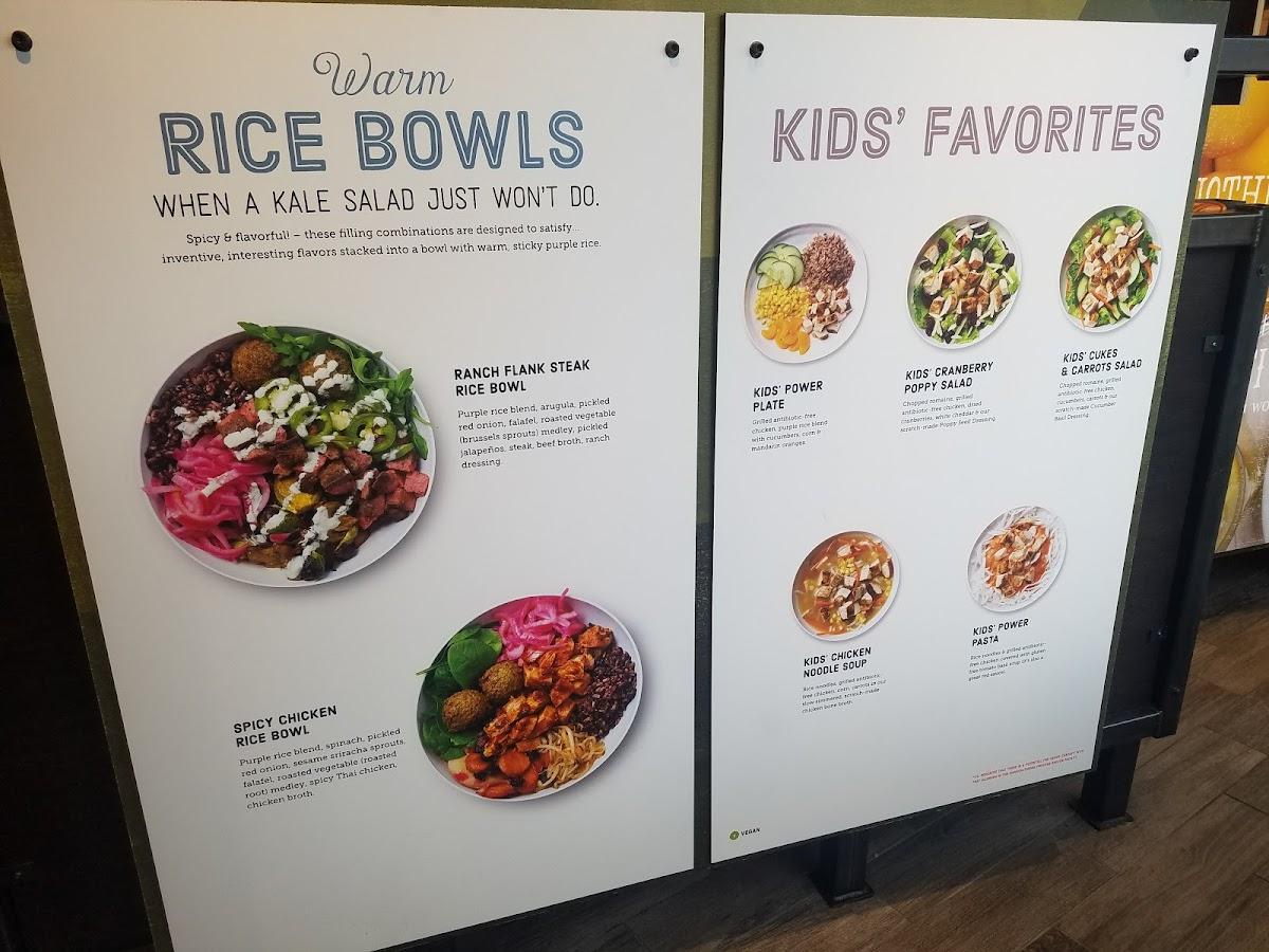 Menu at CoreLife Eatery restaurant, Centerville