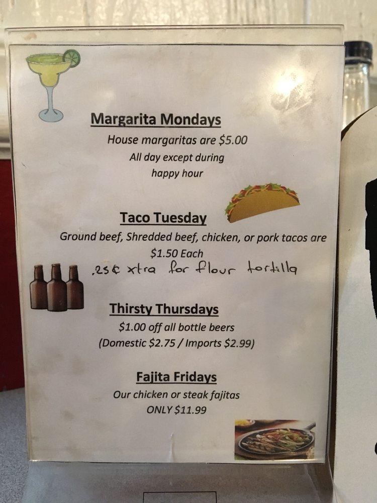Menu at El Agave Mexican Restaurant, Rangely