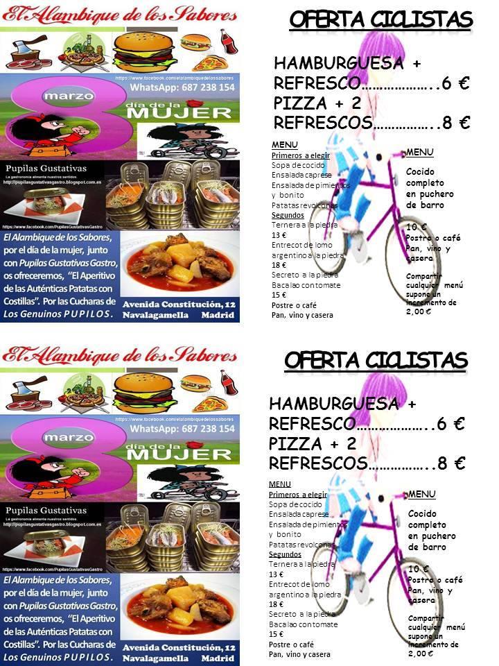 Menu at El Alambique De Los Sabores Madness Pub, Navalagamella