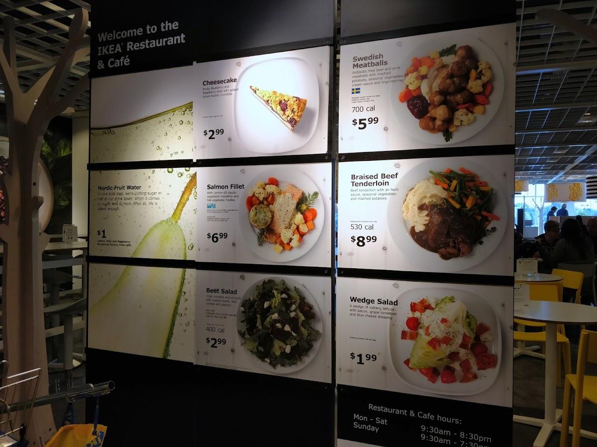 Menu at IKEA Restaurant, Charlotte, Ikea Blvd