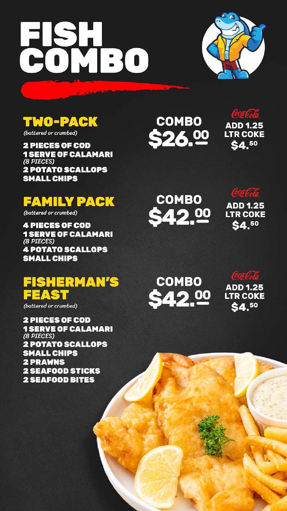 Menu at Wembley's Great Burgers restaurant, Logan Central