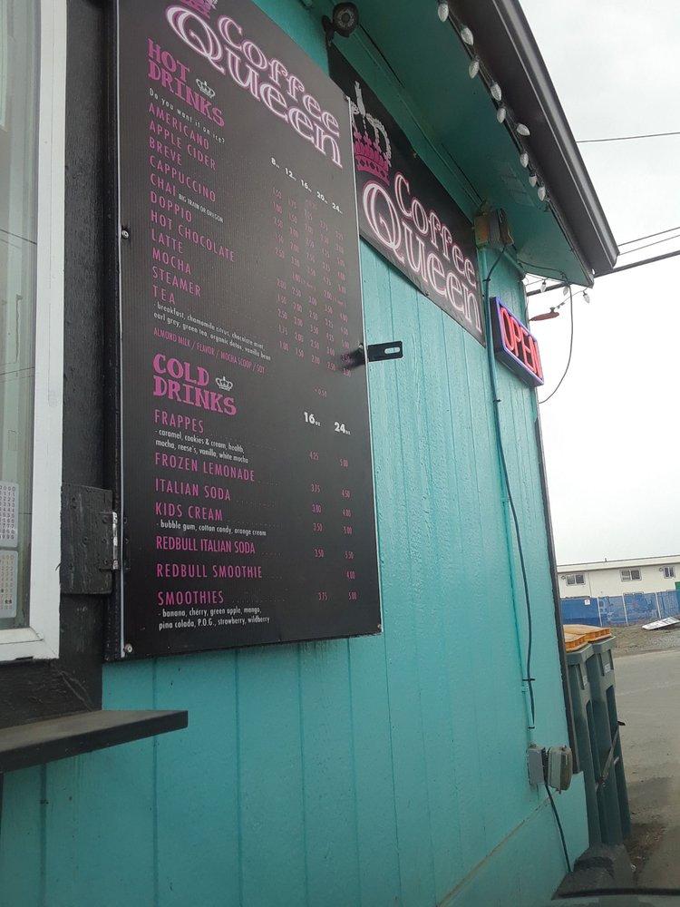 Menu at Coffee Queen, Anchorage