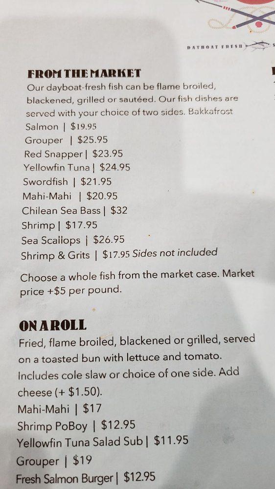 Menu at Lighthouse Seafood Market & Cafe, Lake Mary, 101 N Country Club Rd