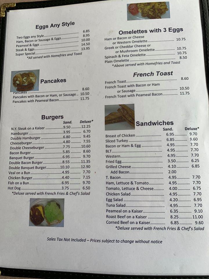 Menu at Quarry Restaurant, Hamilton, 567 ON-5