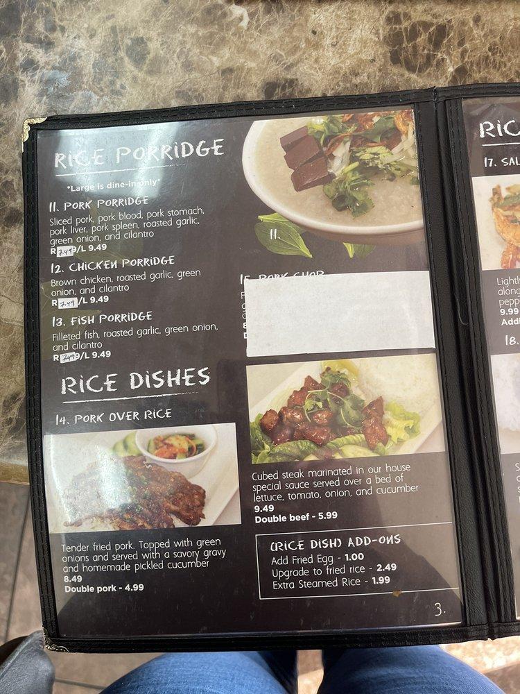 Menu at Wok & Pho restaurant, Long Beach, CA-1