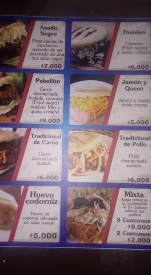 Menu at Full Arepa restaurant, Yopal