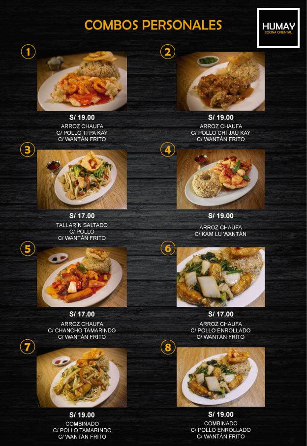 Carta del restaurante Humay cocina oriental, Magdalena del Mar
