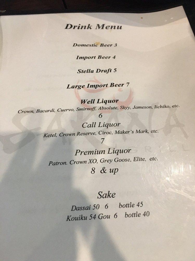 Menu at Sakana Grill pub & bar, Honolulu