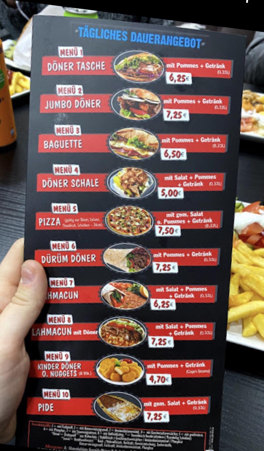 Menu at Side Kebap, Lünen