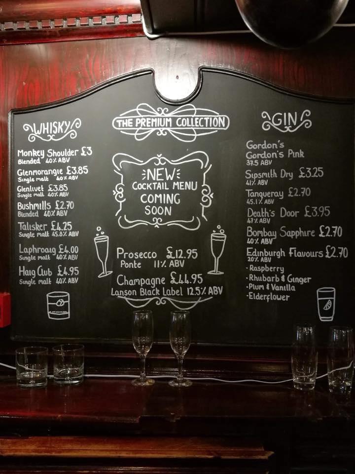 Menu at Turks Head pub & bar, Barnard Castle