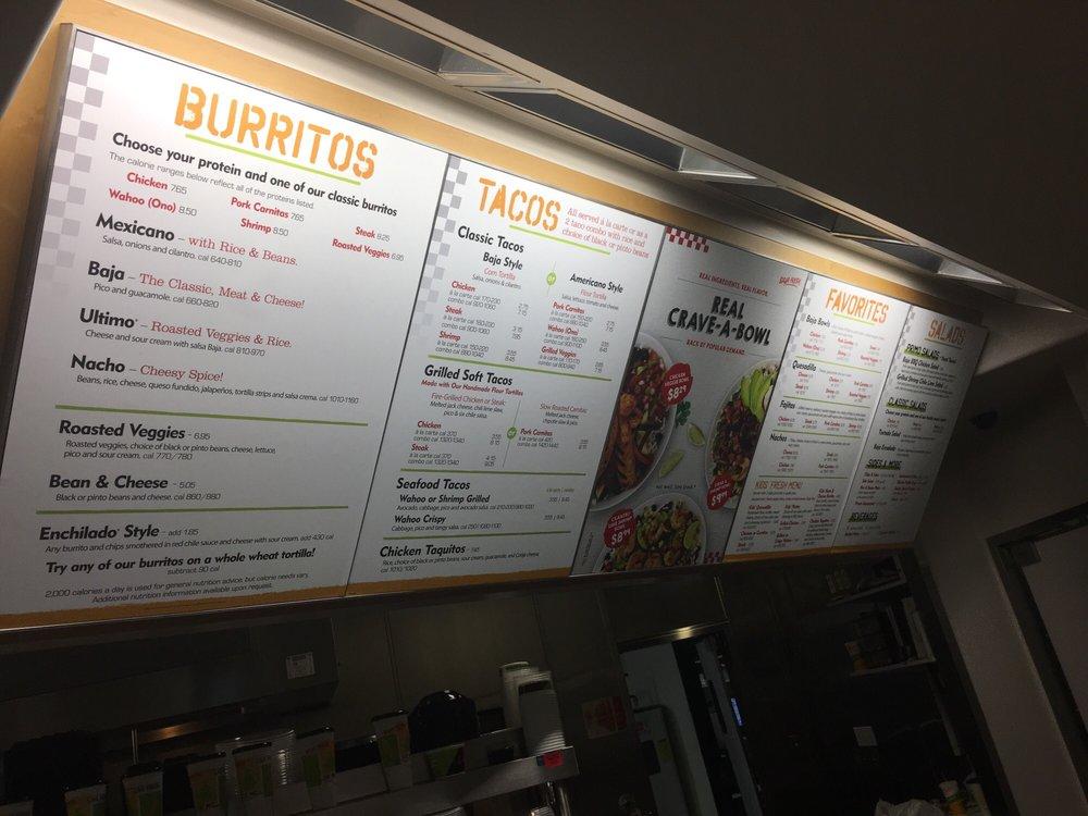 Menu at Baja Fresh fast food, Meridian, N Eagle Rd