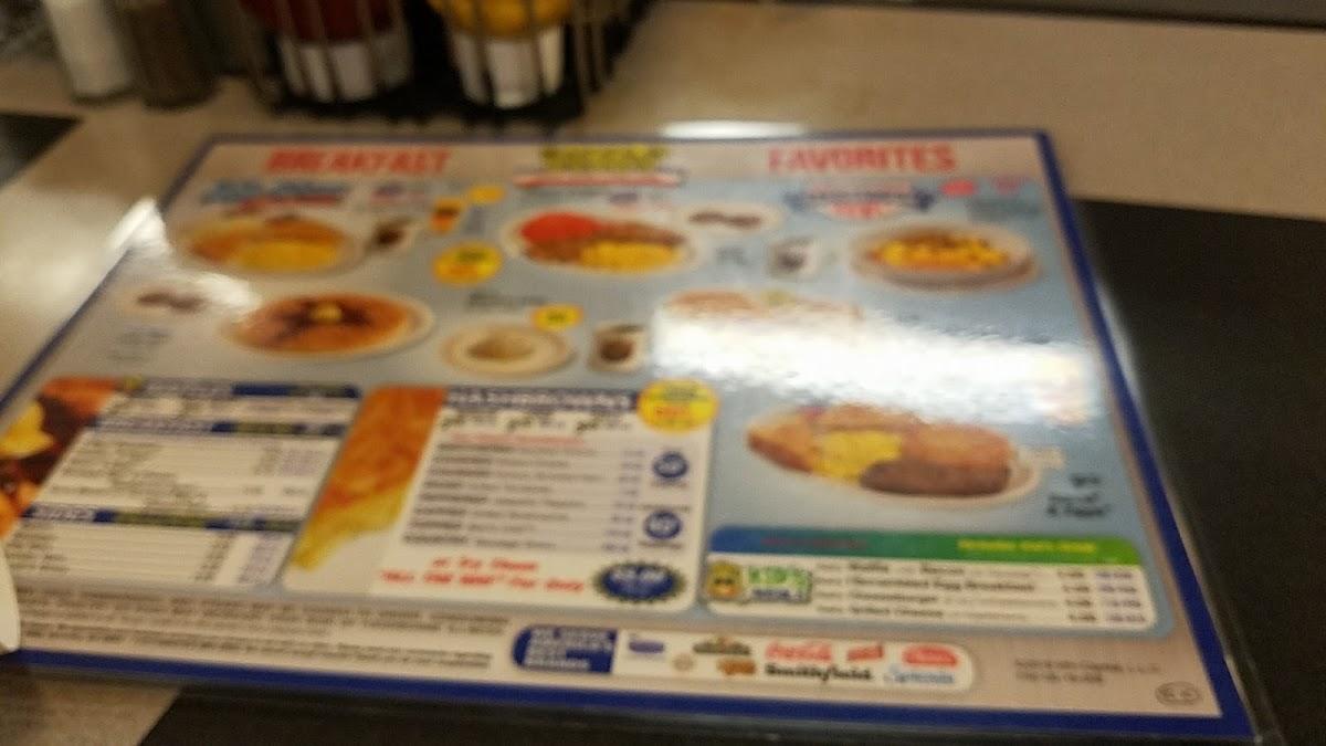 Menu at Waffle House restaurant, Monroe, Desiard Street