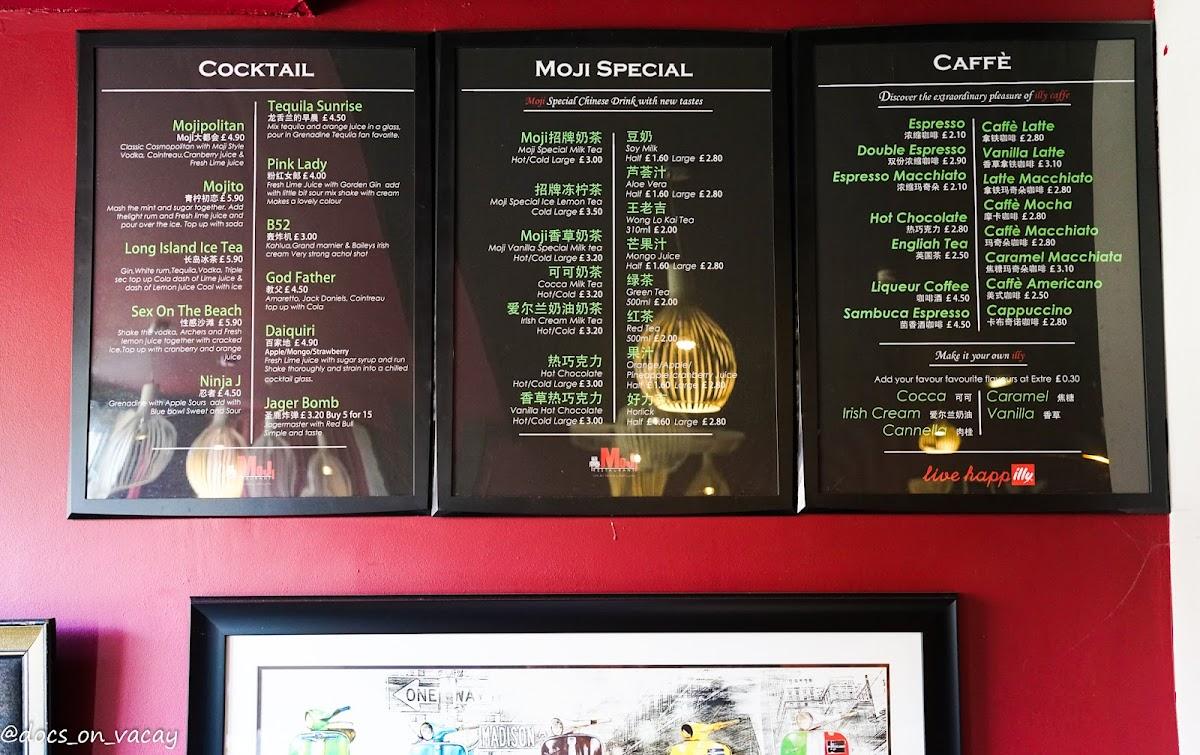 Menu at Moji Restaurant & Karaoke 蜀南春, Newcastle upon Tyne