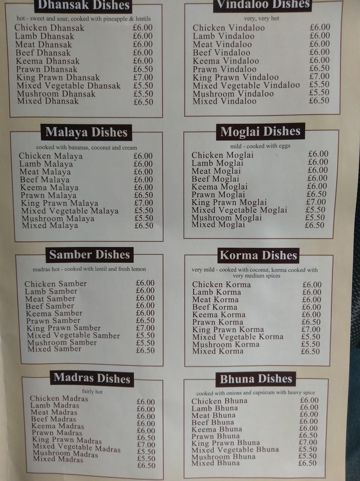 Menu at Shandar Tandoori fast food, Blackburn