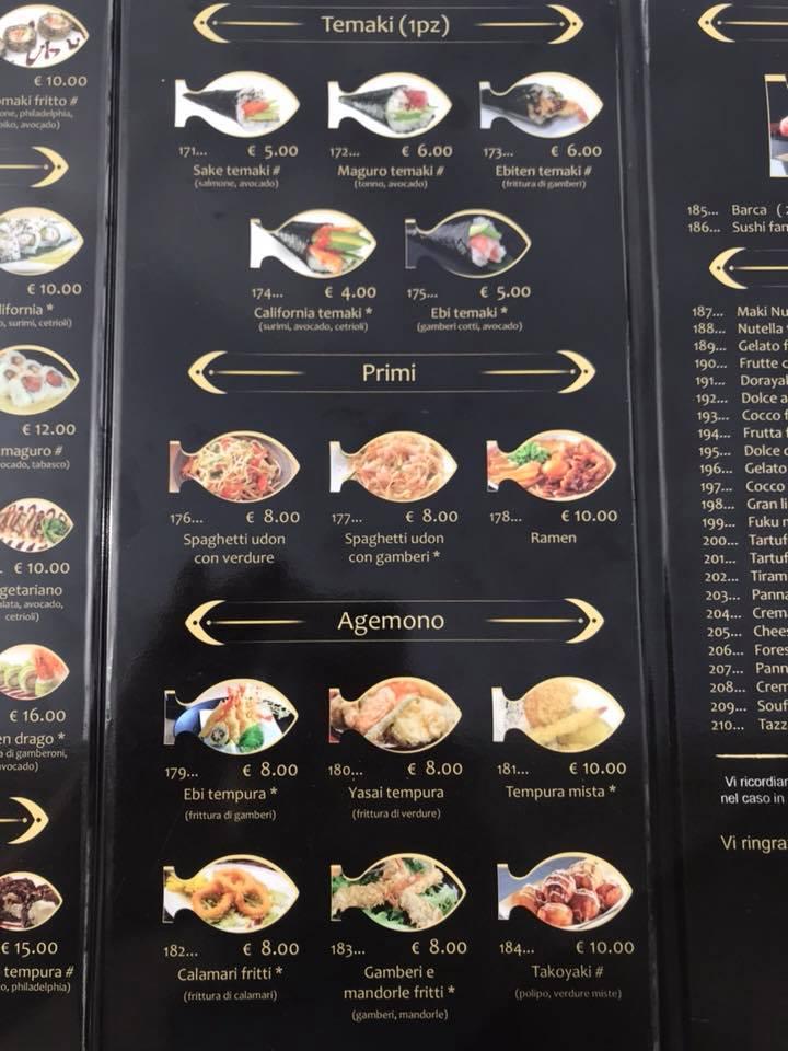 Menu da Ristorante Sushi Yu, San Felice Circeo