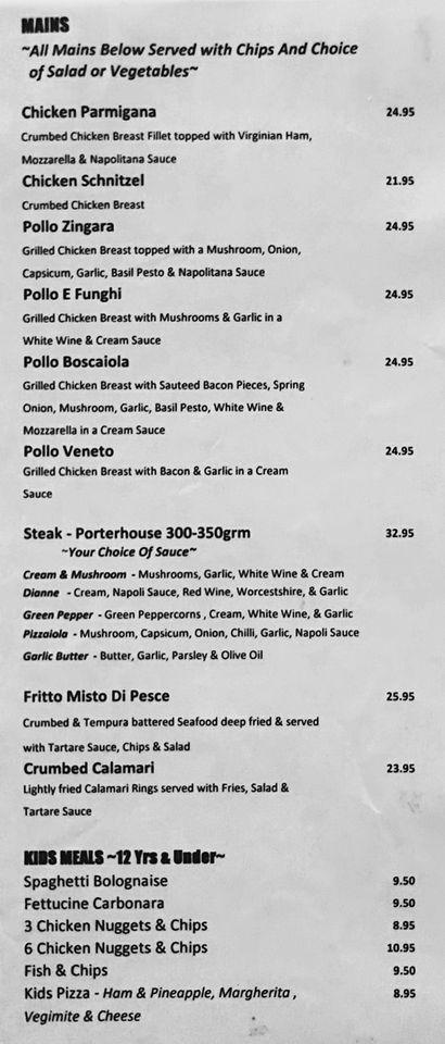 Menu at Moodi's Cafe, Pearcedale, 62 Baxter-Tooradin Rd