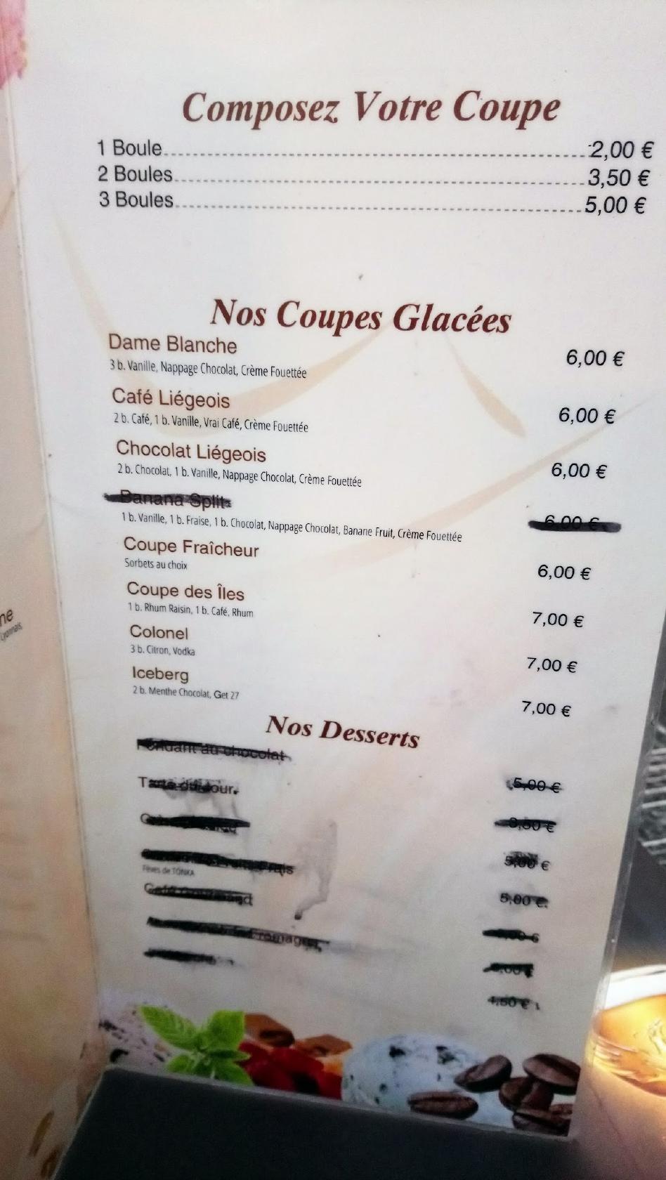 Menu au La brasserie du marché pub et bar, Espalion