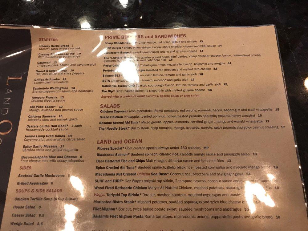 Menu at Land Ocean Restaurant Roseville, Roseville