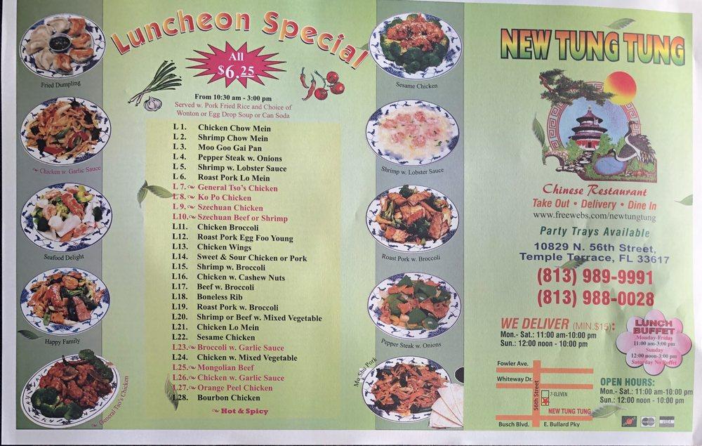 Menu at New Tung Tung Restaurant, Temple Terrace