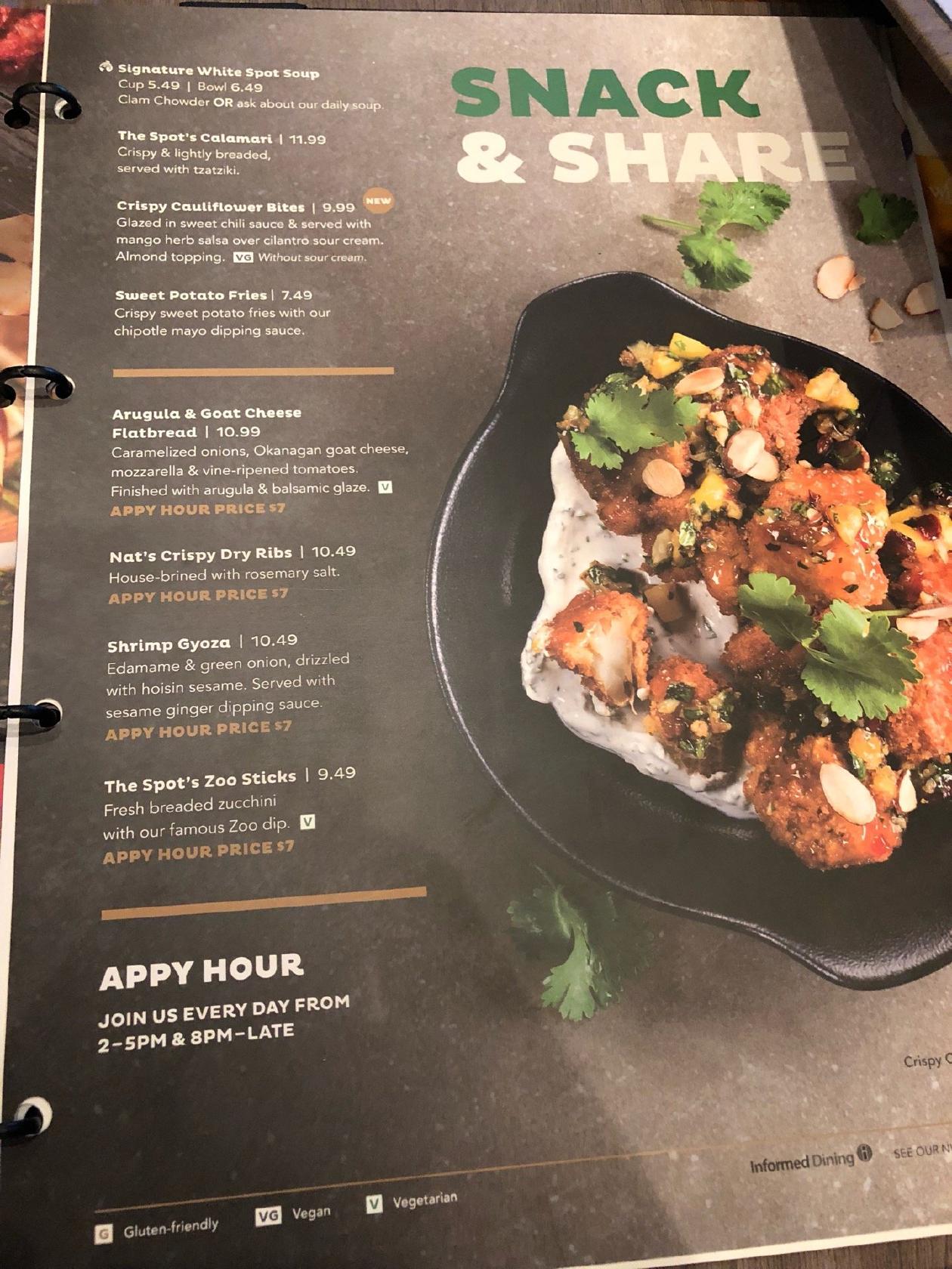 Menu at White Spot Pemberton Plaza restaurant, North Vancouver, Marine ...