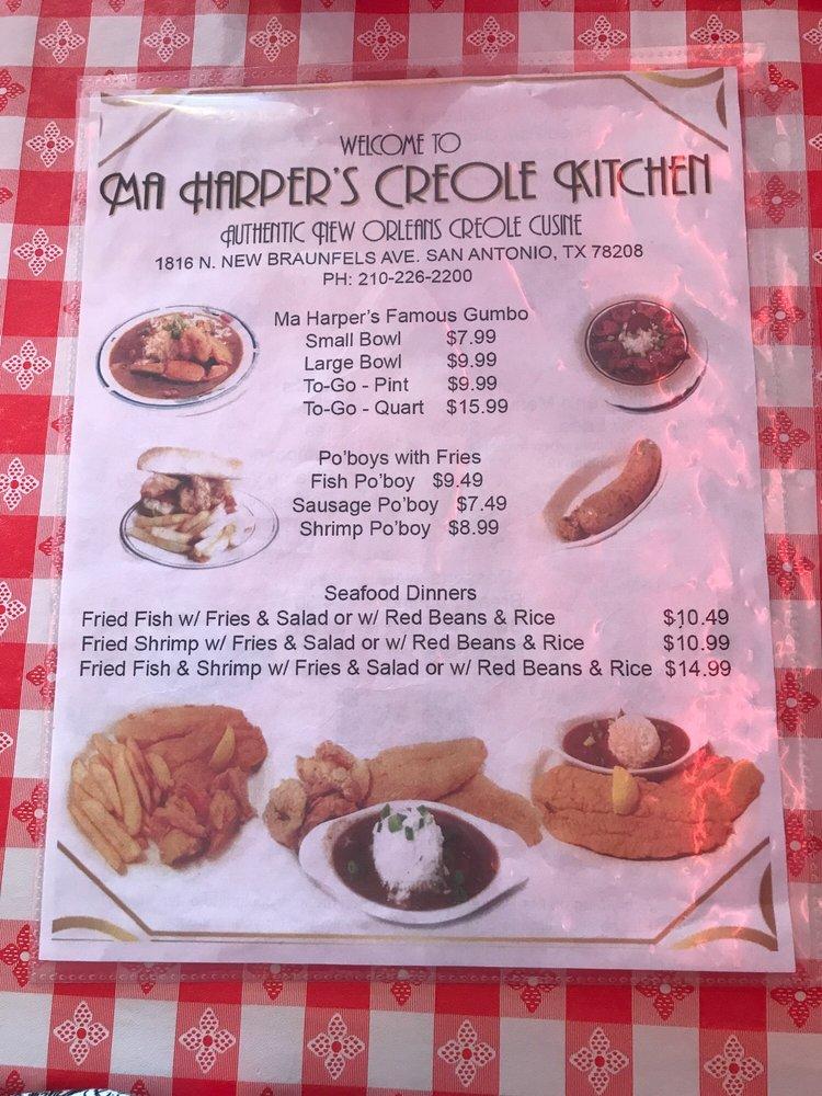 Menu at Ma Harper's Creole Kitchen desserts, San Antonio