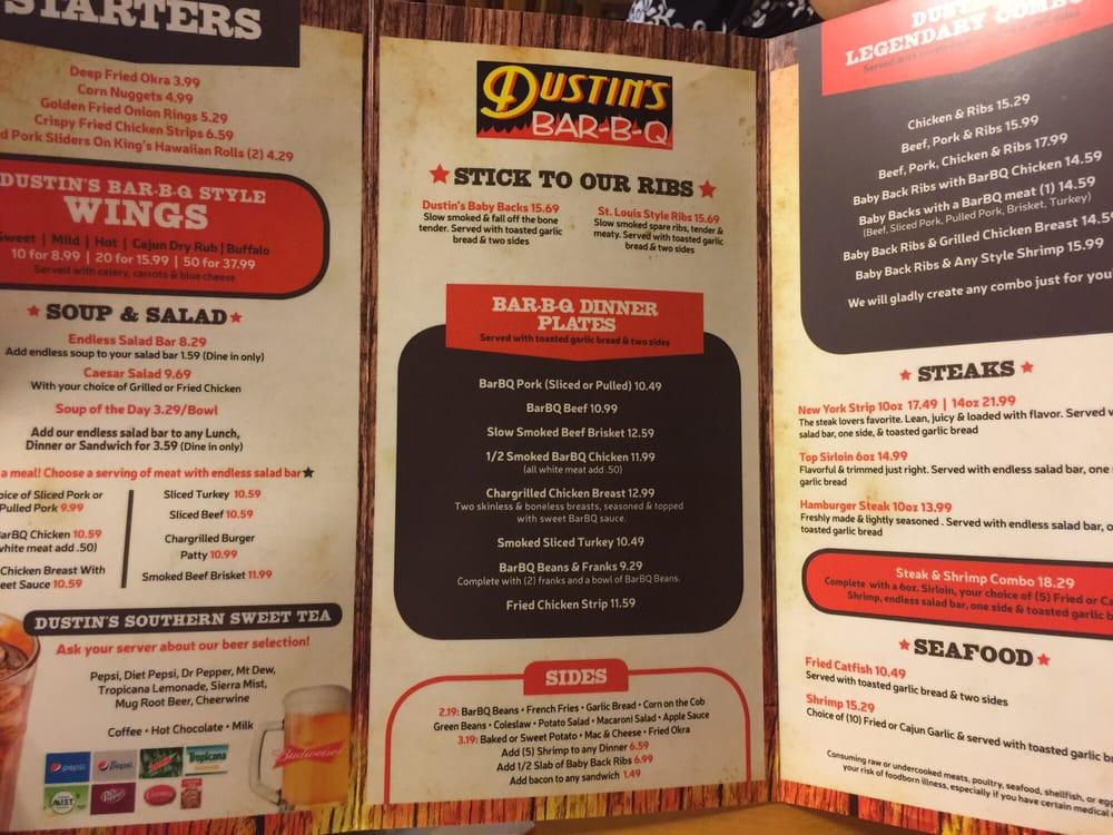 Menu at DUSTIN'S Bar-B-Q, Ormond Beach, W Granada Blvd