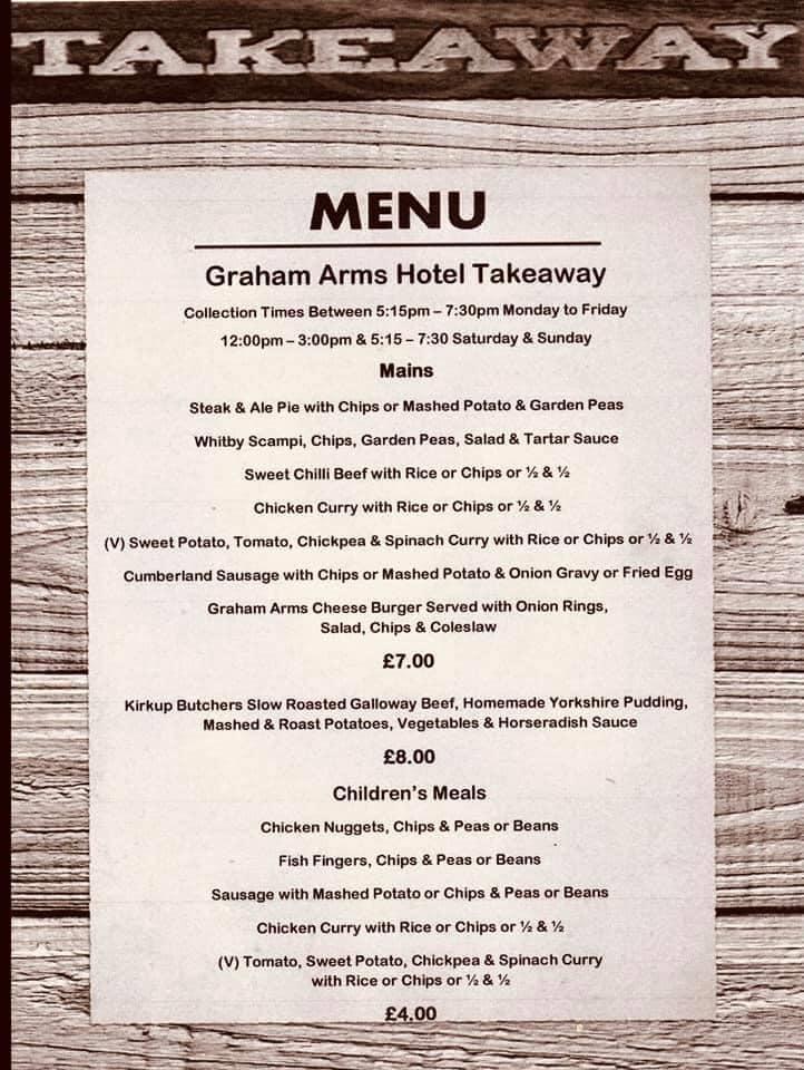 Menu at Graham Arms Inn pub & bar, Rockcliffe