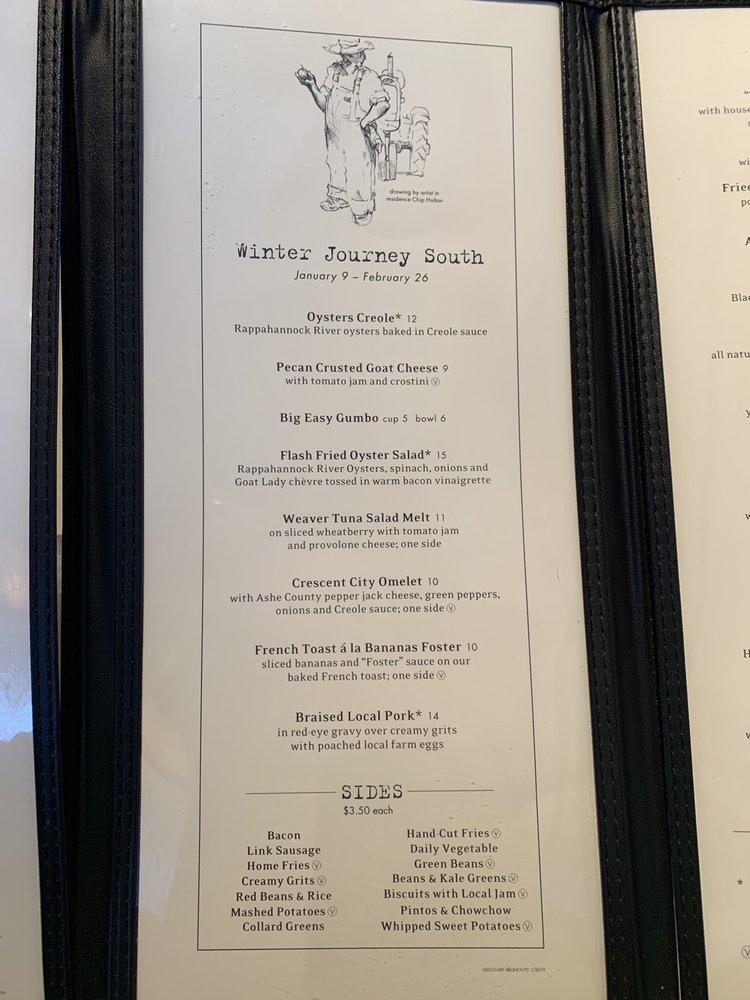 Menu at Lucky 32 Southern Kitchen restaurant, Cary