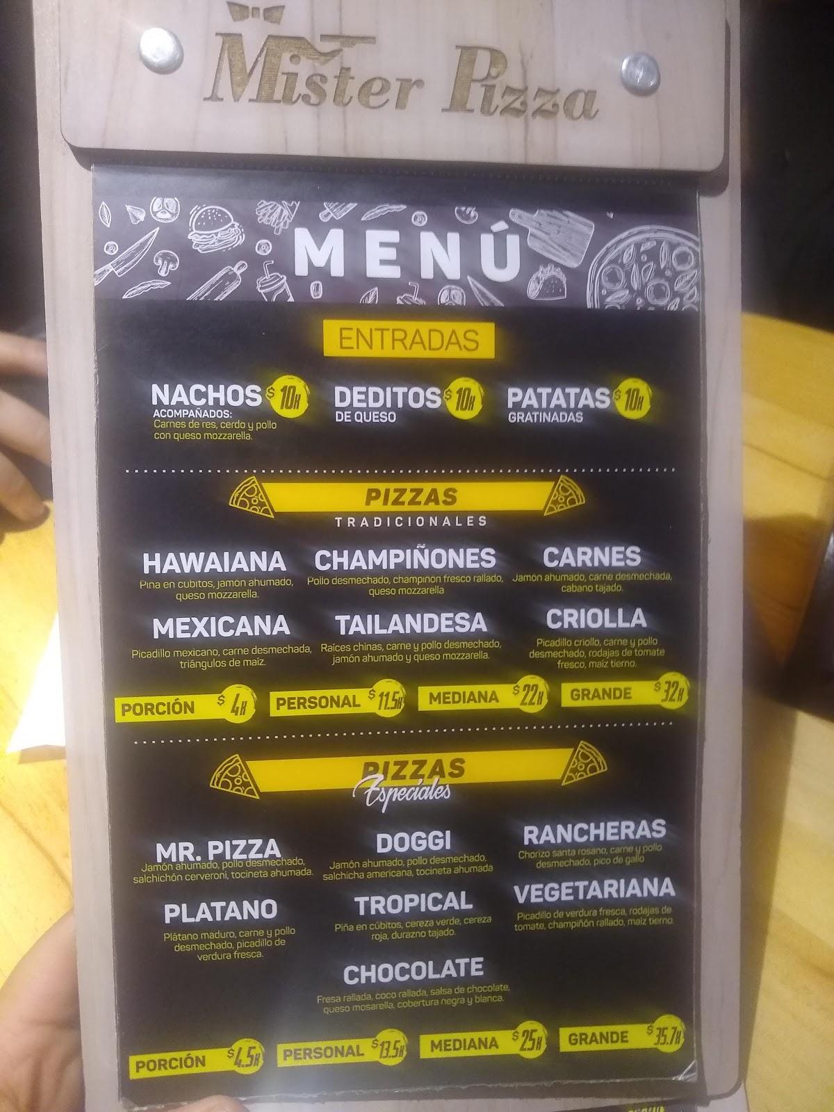 Menu at Mister Pizza Gourmet df restaurant, Soacha