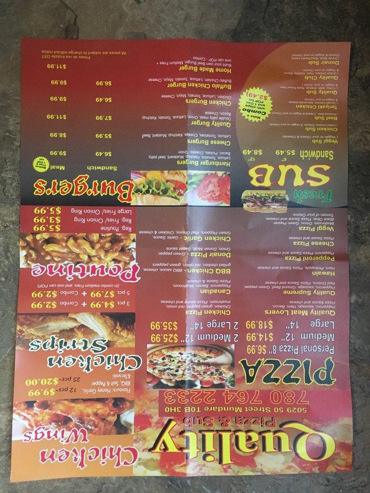 Menu at Quality Pizza And Subs pizzeria, Mundare