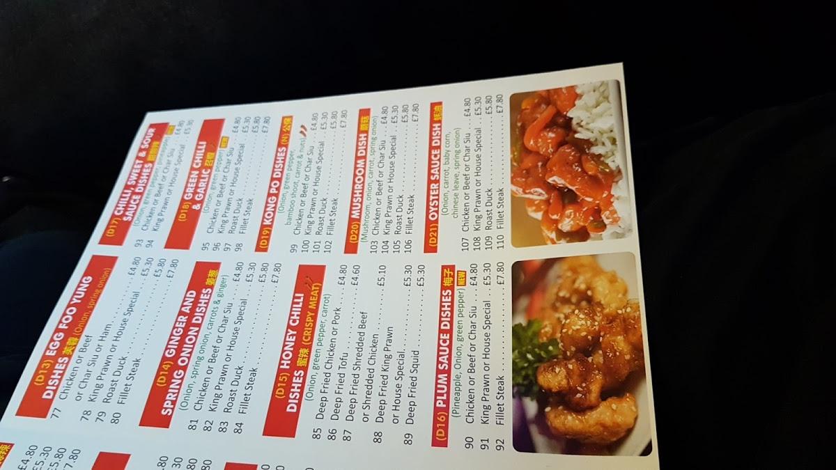 Menu at Chop Chop Chinese Takeaway, Durham, 10 Station Rd