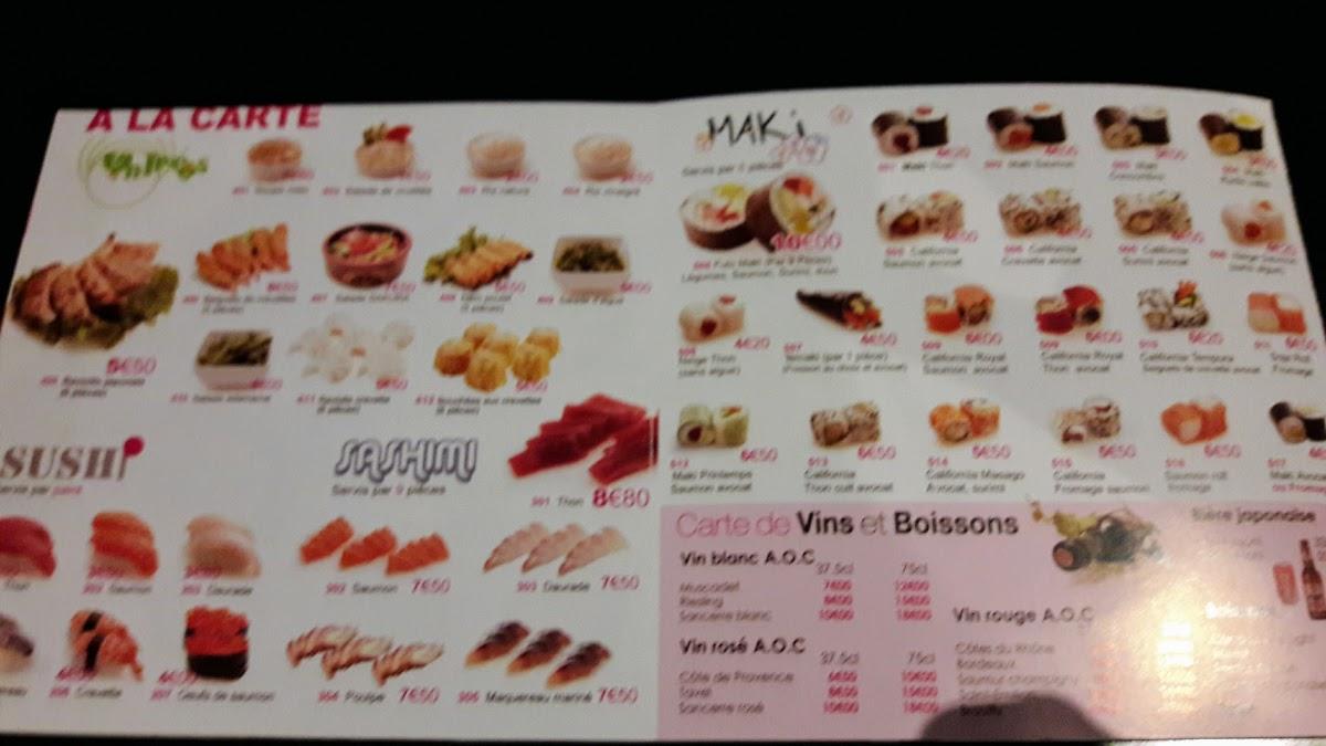 Menu at Sakura. fast food, Limeil-Brévannes, 2 Rue Roger Salengro