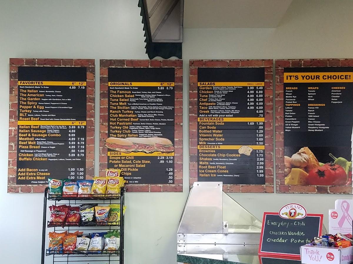 Menu at Addy's Subs & Salads restaurant, West Dundee, W Main St