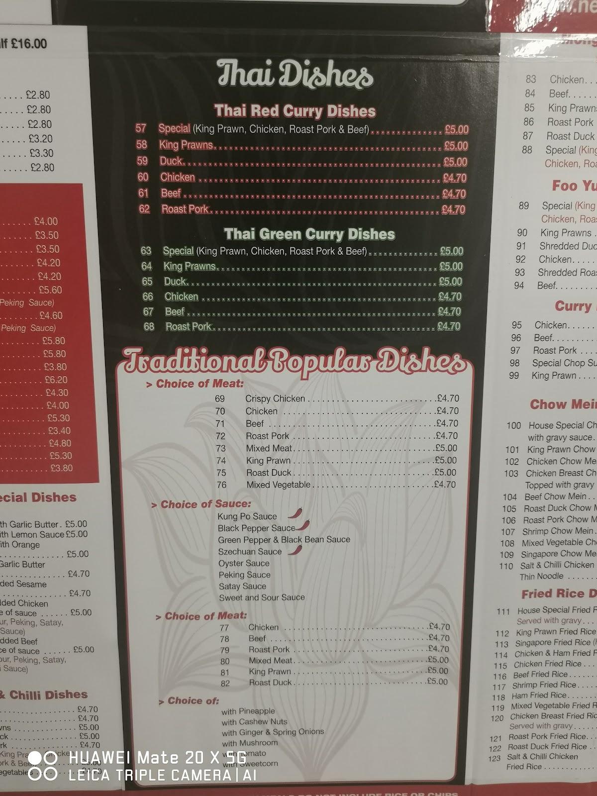 Menu at China Chef (Curry House) fast food, Carluke