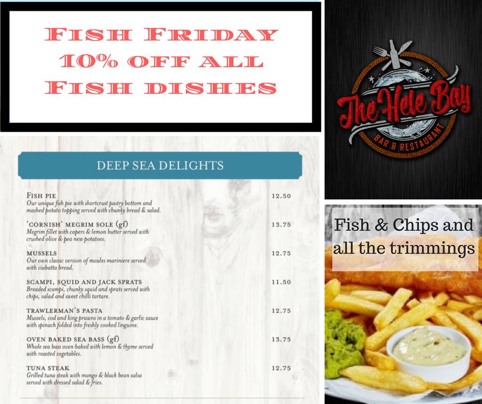 Menu at The Hele Bay Pub, Ilfracombe