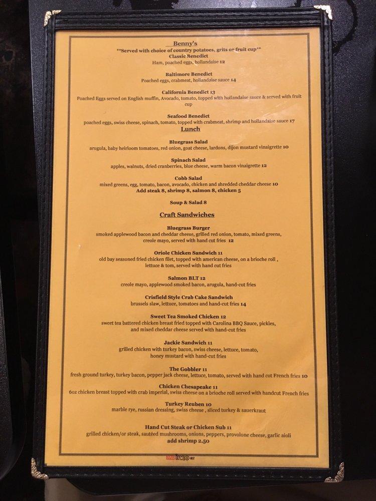 Menu at Saturday Morning Cafe, Baltimore, 236 S High St