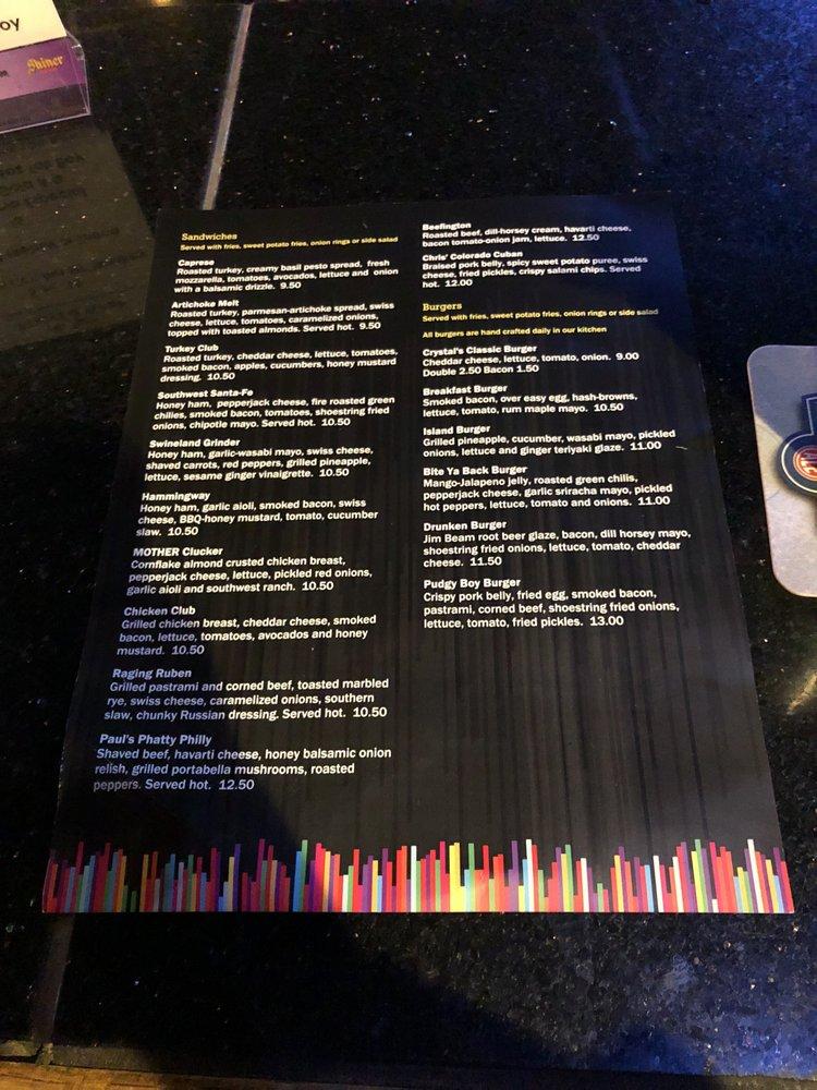 Menu at The Venue pub & bar, Denver