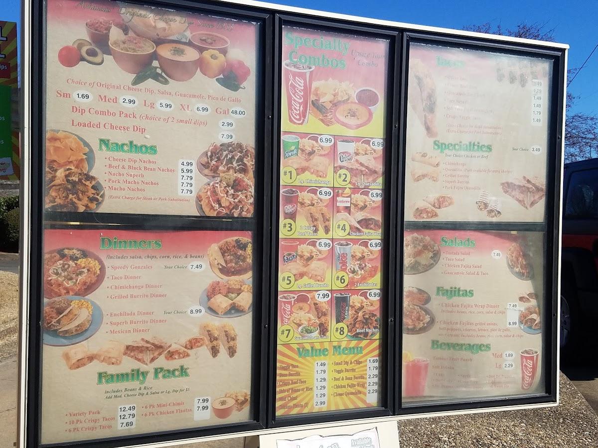 Menu at Mexico Chiquito To Go restaurant, Little Rock, W Markham St
