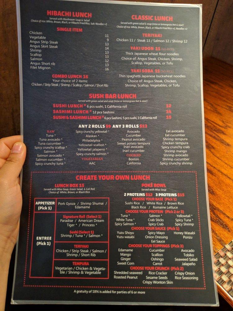 Menu at Miko Plainview - Sushi & Hibachi restaurant, Plainview