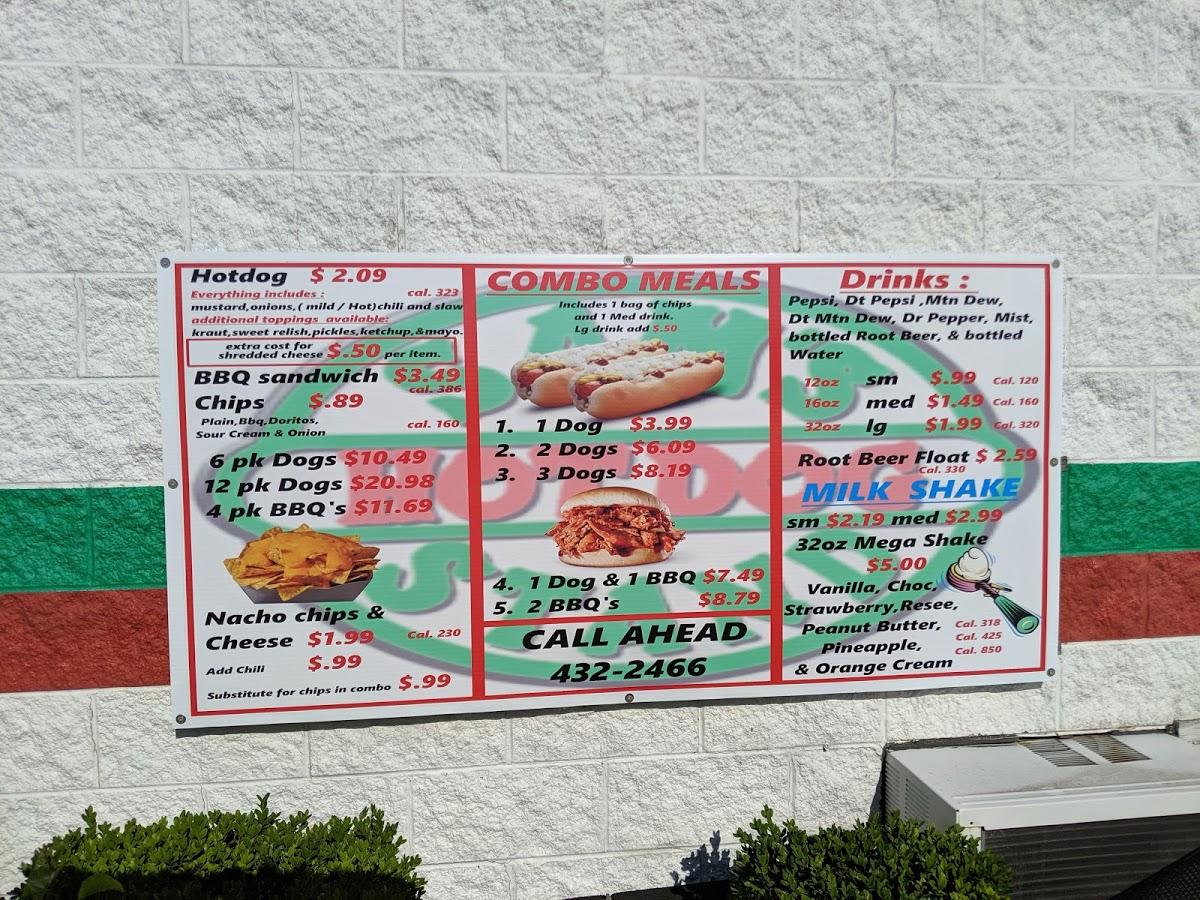 Menu at Sam's Hot Dog Stand restaurant, Pikeville, Crossroads Shopping ...