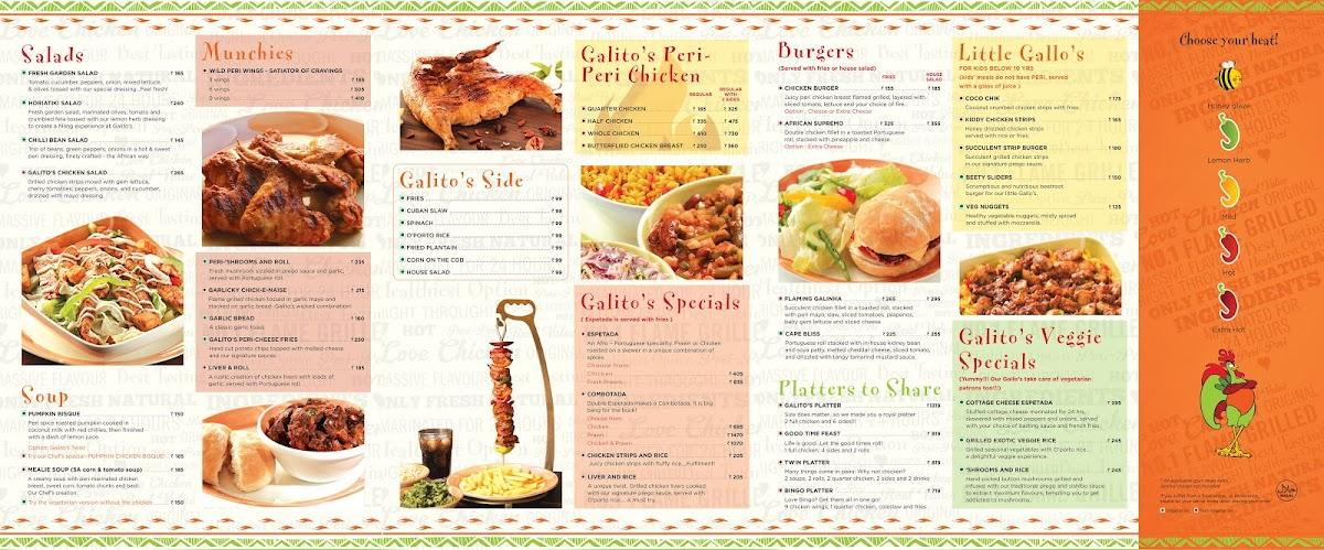 Menu at Galito's Flame Grilled Chicken, Kochi