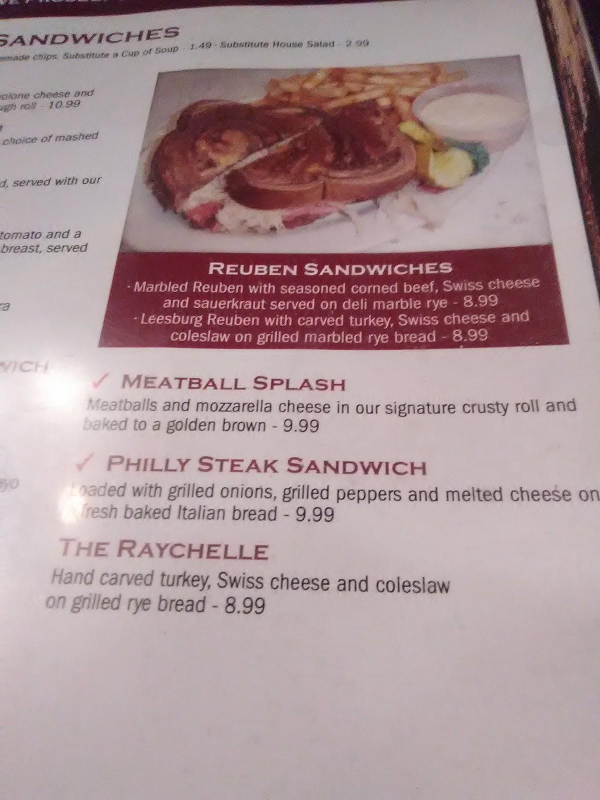 Menu at My Brothers Place pub & bar, USA