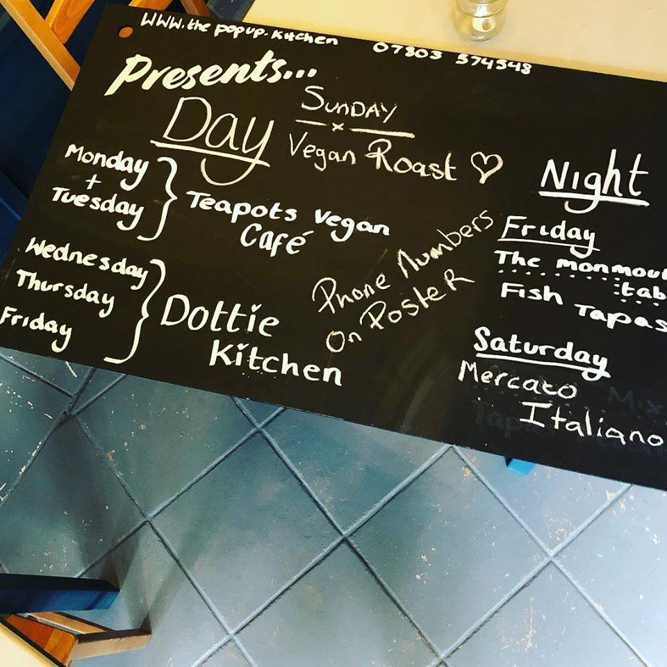 Menu at The Pop-Up Kitchen restaurant, Lyme Regis