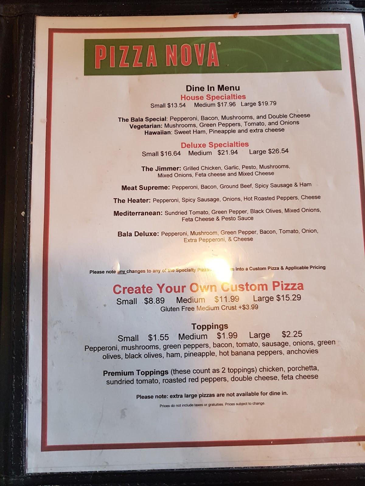 Menu at Bala Falls Pub, Bala