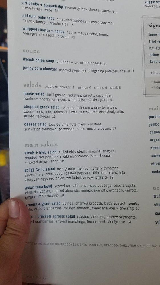 Menu at ChopHouse Grille pub & bar, Exton