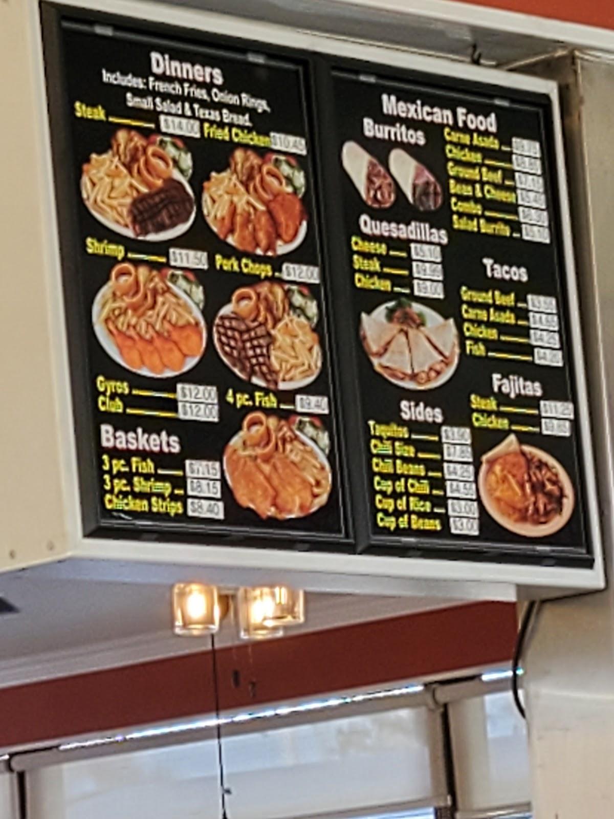 Menu at Steve's Charburger fast food, Torrance, Anza Ave