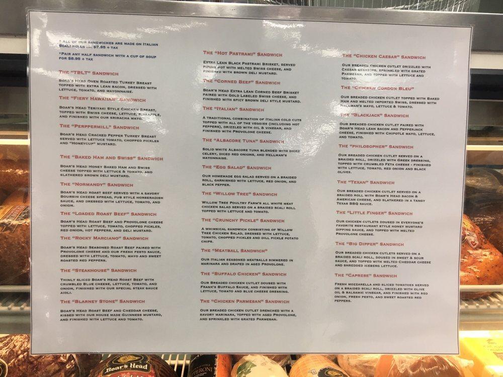 Menu at The Best Sandwich Shop and Deli restaurant, Norton